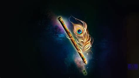 Krishna Bansuri And Morpankh Hd Wallpapers For Laptop Lord Krishna