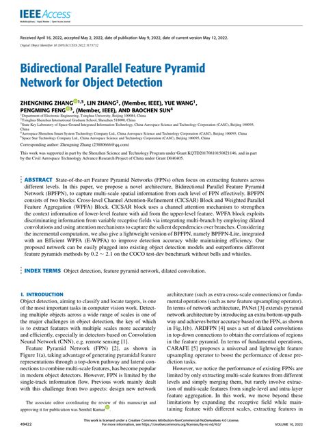 pdf bidirectional parallel feature pyramid network for object detection