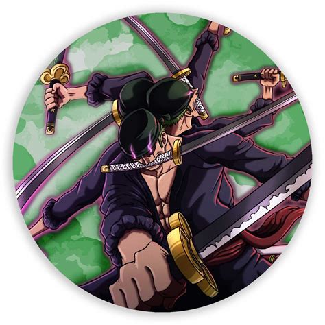 Painel Redondo One Piece Zoro Sublimado 3D Sublitex painéis