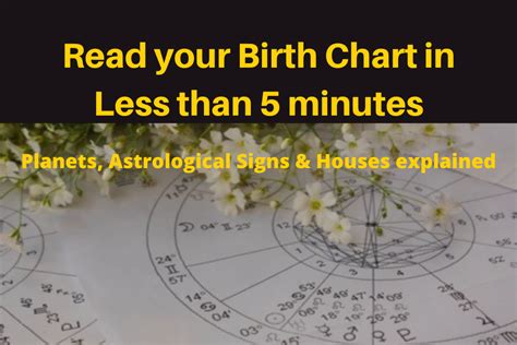How To Read Your Birth Chart In Less Than Minutes Astrological Ways
