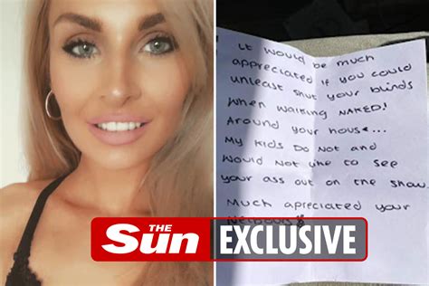 Locals Slam Cowardly Neighbour For Note Telling Mum Not To Walk Around Naked And Joke She