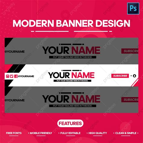 Youtube Banner Psd Template