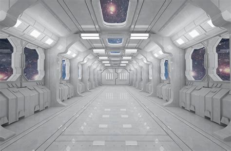 SCI FI INTERIOR SCENE SPACE SHIP Low Poly 3D Model 3D Model 10 Max