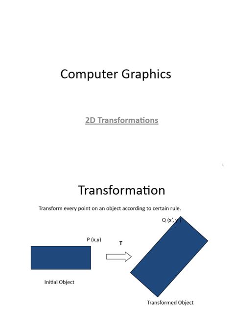 week 5 2d transformaitons pdf 2 d computer graphics linear algebra