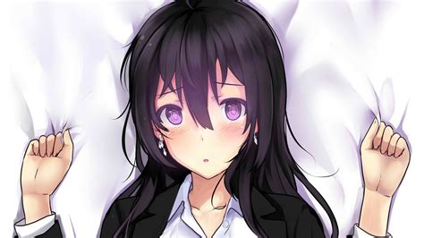 Wallpaper Illustration Anime Girls Brunette Cartoon Black Hair