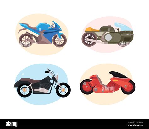 Old motorbikes Imágenes vectoriales de stock Alamy