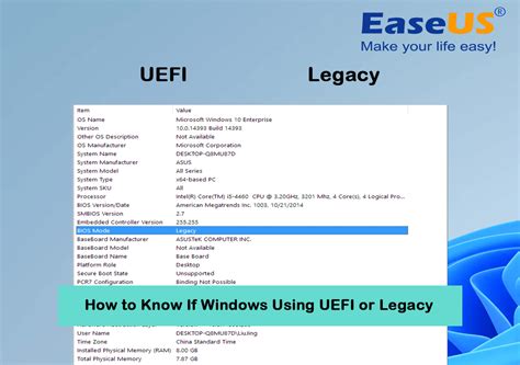 How To Know If Windows Using UEFI Or Legacy 1min Check EaseUS