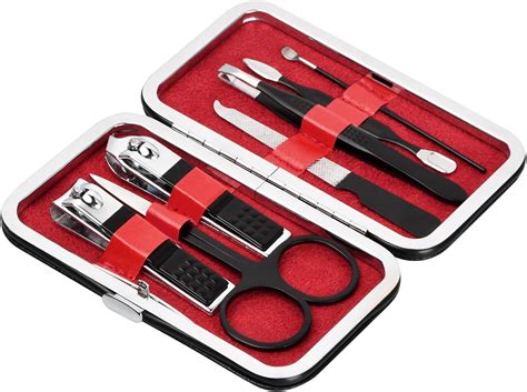 Manucure Pédicure Set de 7Pcs Kit Coupe ongles en Acier Inoxydable