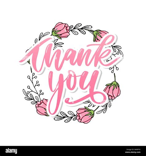 Thank You Handwritten Inscription Hand Drawn Lettering Thank You