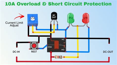How To Make Simple Short Circuit And Overload Protection Circuit