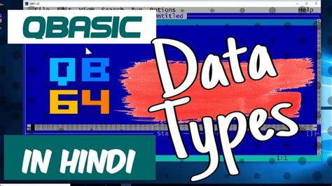 how to declare variable in qbasic data types keywords youtube
