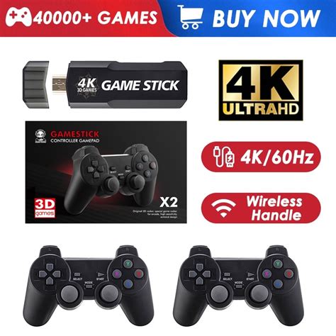 Vídeo Game Stick 30 Mil Jogos Console Retrô Clássicos Sem Fio 64GB 2