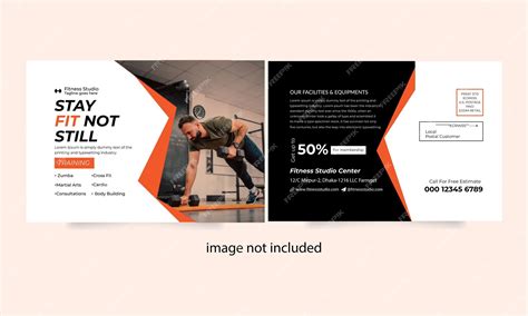 Premium Vector Fitness Postcard Template