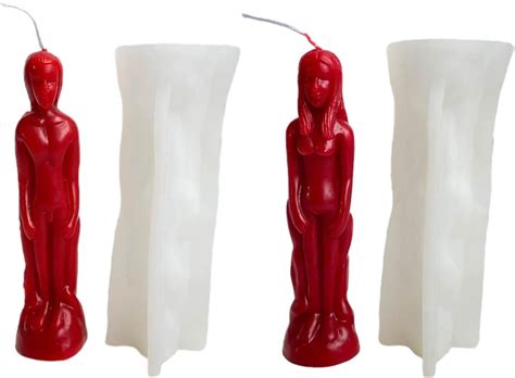 Buy Male Female Candle Molds For Candle Making 3D Silicone Candle