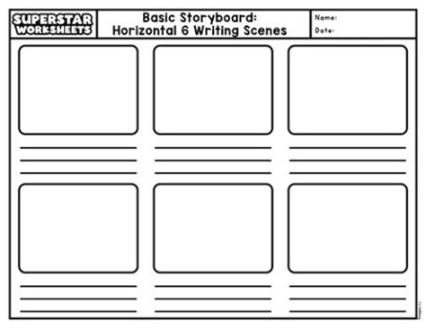 Storyboard Template Superstar Worksheets