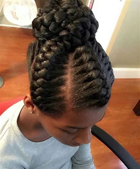 Updo Cornrow Braid Hairstyles