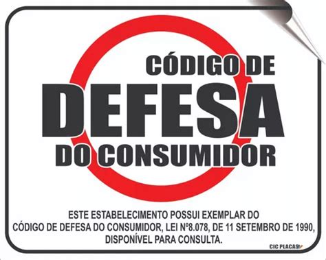 Adesivo Código De Defesa Do Consumidor 25x20 MercadoLivre