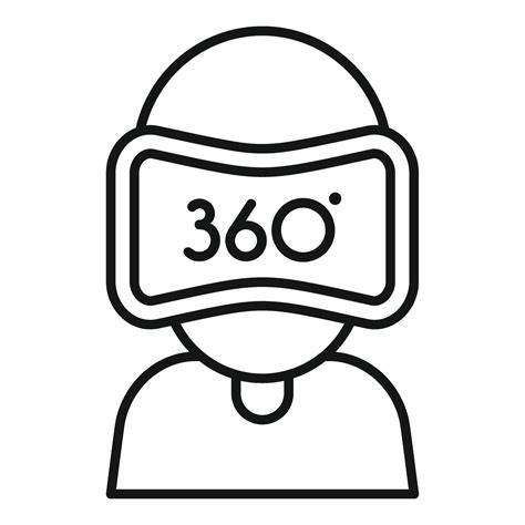 Vr Headset Icon Outline Vector Video Control Digital Vector