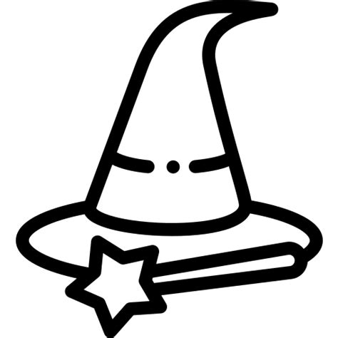 Wizard Hat Detailed Rounded Lineal Icon