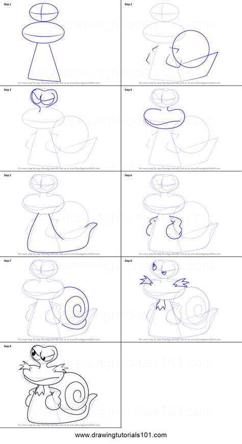 How To Draw Escargoon From Kirby Printable Drawing Sheet By