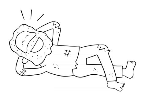 Hombre Acostado Dibujo Escuchar Musica Con Un Telefono Movil Chico De