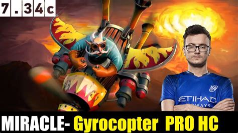 MIRACLE PLAYING Gyrocopter HC 7 34C DOTA 2 HIGHEST MMR MATCH Dota2