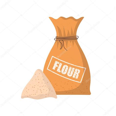 Bolsa de harina de dibujos animados vectorial vector gráfico vectorial