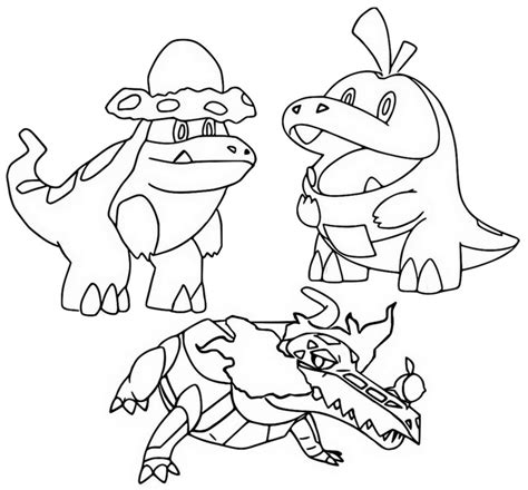 Desenho para colorir Pokémon Scarlet e Violet Fuecoco Crocalor