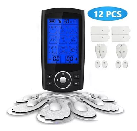 Electroestimulador Recargable Ems Tens 36 Modos 12 Pads Meses Sin