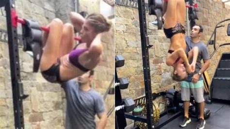 Cenapop Grazi Massafera Choca Ao Fazer Abdominais Suspensa Durante