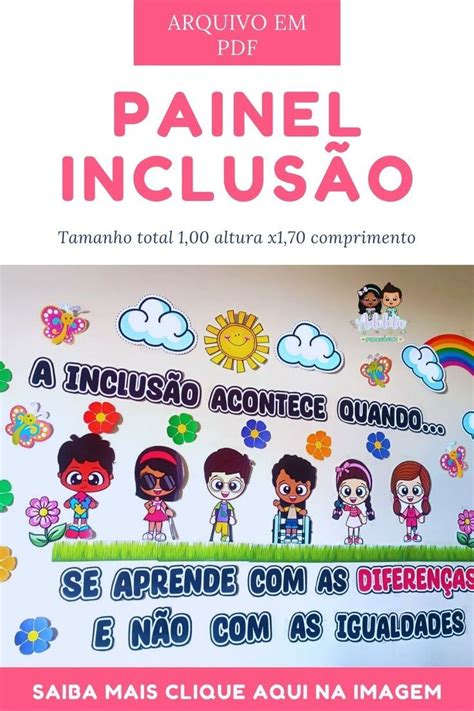 PAINEL INCLUSÃO EDUCAÇÃO INCLUSIVA IMAGEM Mural