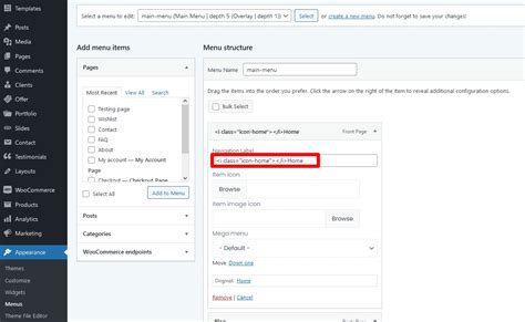 How To Add Icons To Menu Items Betheme Support Center