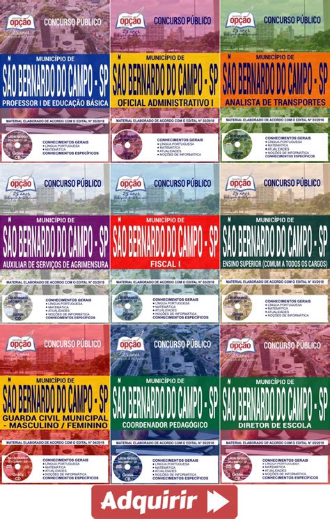 Apostilas Concurso Público Prefeitura de São Bernardo do Campo SP