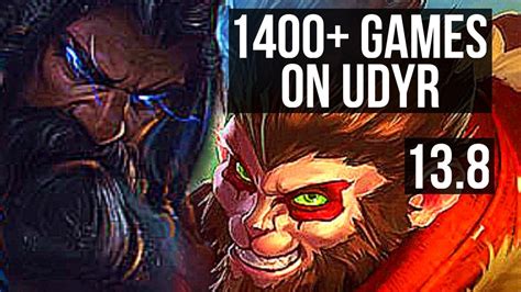 UDYR Vs WUKONG JNG 9 1 3 1400 Games 1 8M Mastery Legendary KR