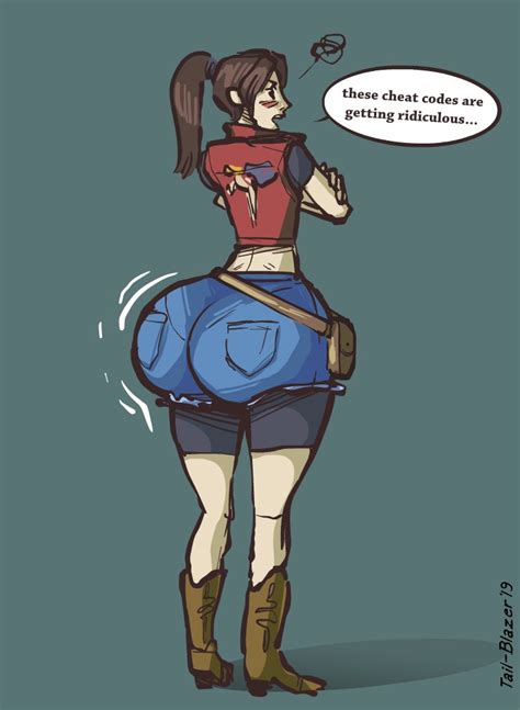Rule 34 Angry Ass Big Ass Blush Boots Brown Hair Bubble Butt Butt Expansion Claire Redfield