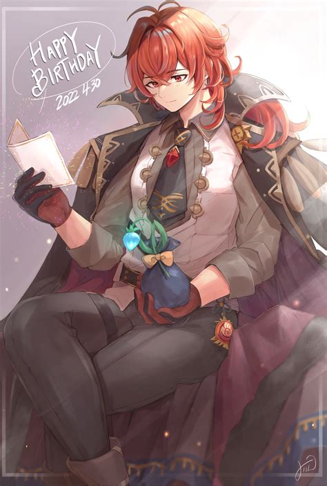 Diluc Ragnvindr Genshin Impact Image By Mirin Pengin