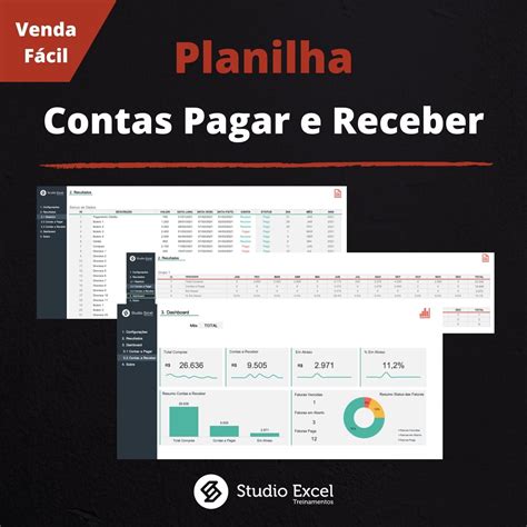 Planilha De Contas A Pagar E Receber Studio Excel Hotmart
