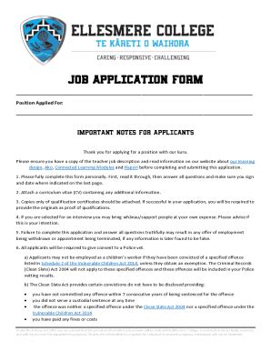 Fillable Online Job Applications Types Forms And Samples The