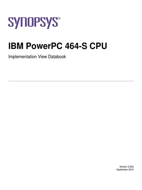 ppc464 s iv databook pdf input output 64 bit computing