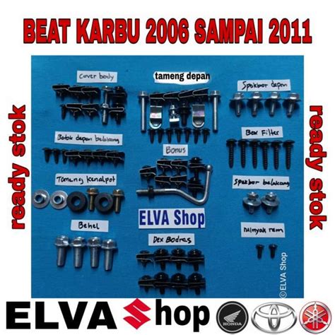 Jual Baut Lengkap Body Beat Tahun 2009 Karbu Full Set Di Seller