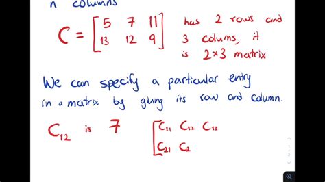 finite math what is a matrix youtube