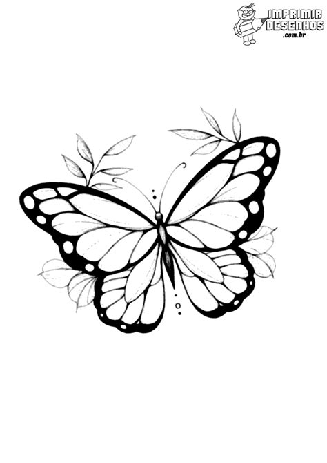 Borboleta Folhas Para Colorir Imprimir Desenhos Butterfly Tattoos