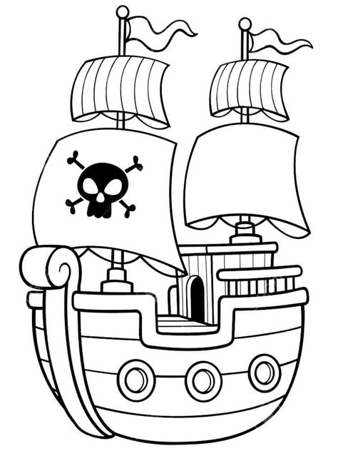 Barco Pirata Sencillo Para Colorear Imprimir E Dibujar ColoringLib