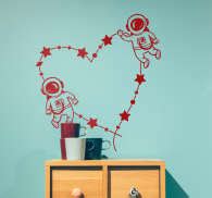 Autocolante Decorativo De Amor Astronauta TenStickers