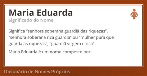 Qual O Significado De Maria Eduarda LIBRAIN