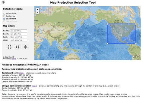 Map Projection Selection Tool Geography Realm