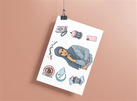 Printable Hijabi Sticker Muslimah Stickers Shades Of Muslimah Etsy