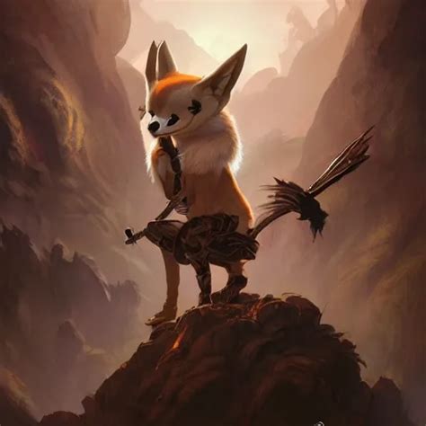 Fennec Fox Scoundrel Hat Magic The Gathering Stable Diffusion