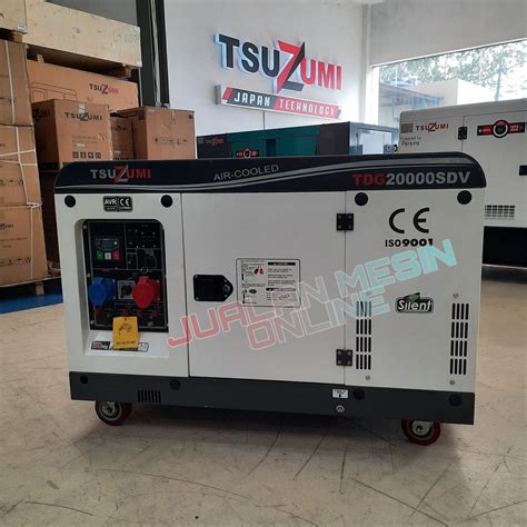 Jual Genset Silent 20 Kva 15000 Watt 3 Phase Tsuzumi TDG20000SDV Sollar