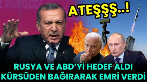 ERDOĞAN DAN İMALI FÜZE GÖNDERMESİ RUSYA VE ABD YE KARŞI FÜZEYİ